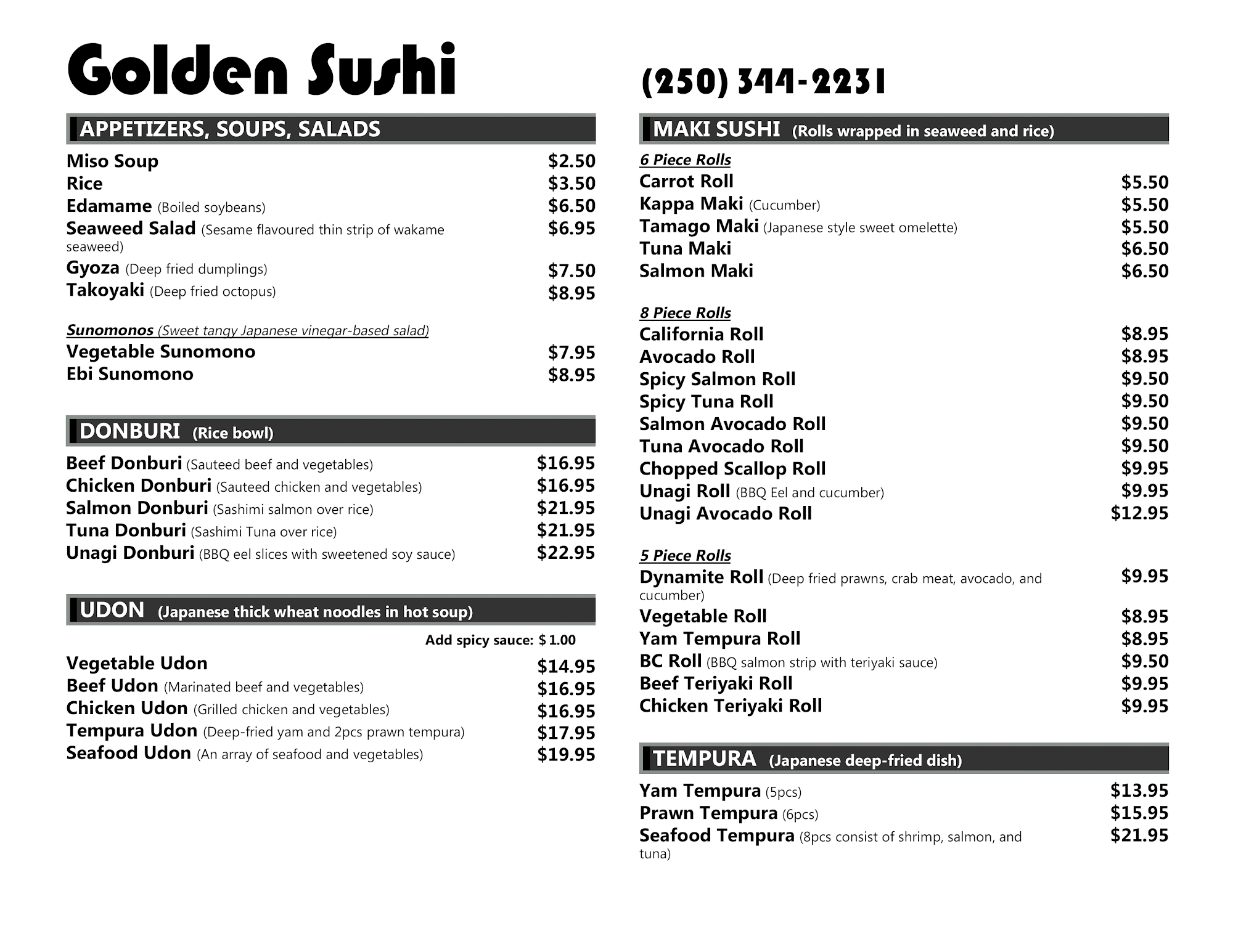 Golden Sushi, Golden - Menu, Reviews (39), Photos - Restaurantji