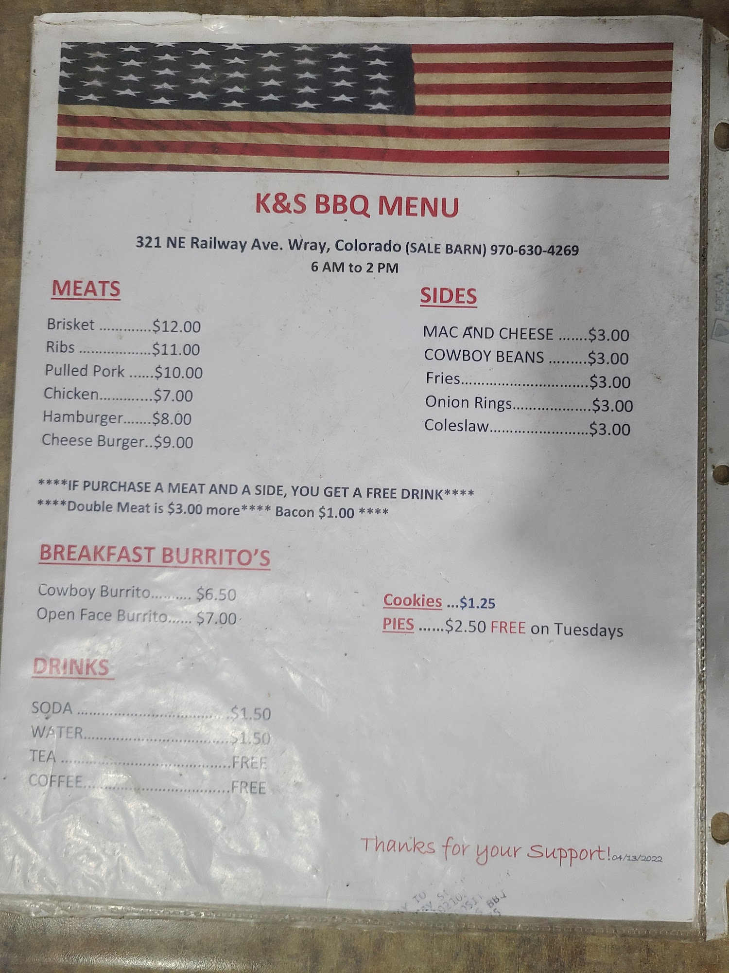 K&S BBQ, Wray - Menu, Reviews (22), Photos (16) - Restaurantji