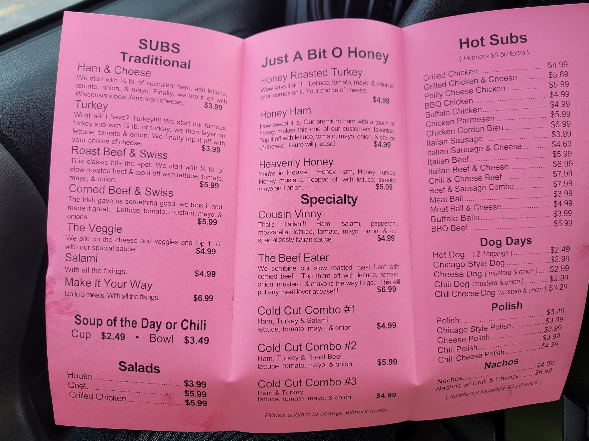 Cousin Vinny's Deli & The Sub Hub, Hammond - Menu, Reviews (101 ...