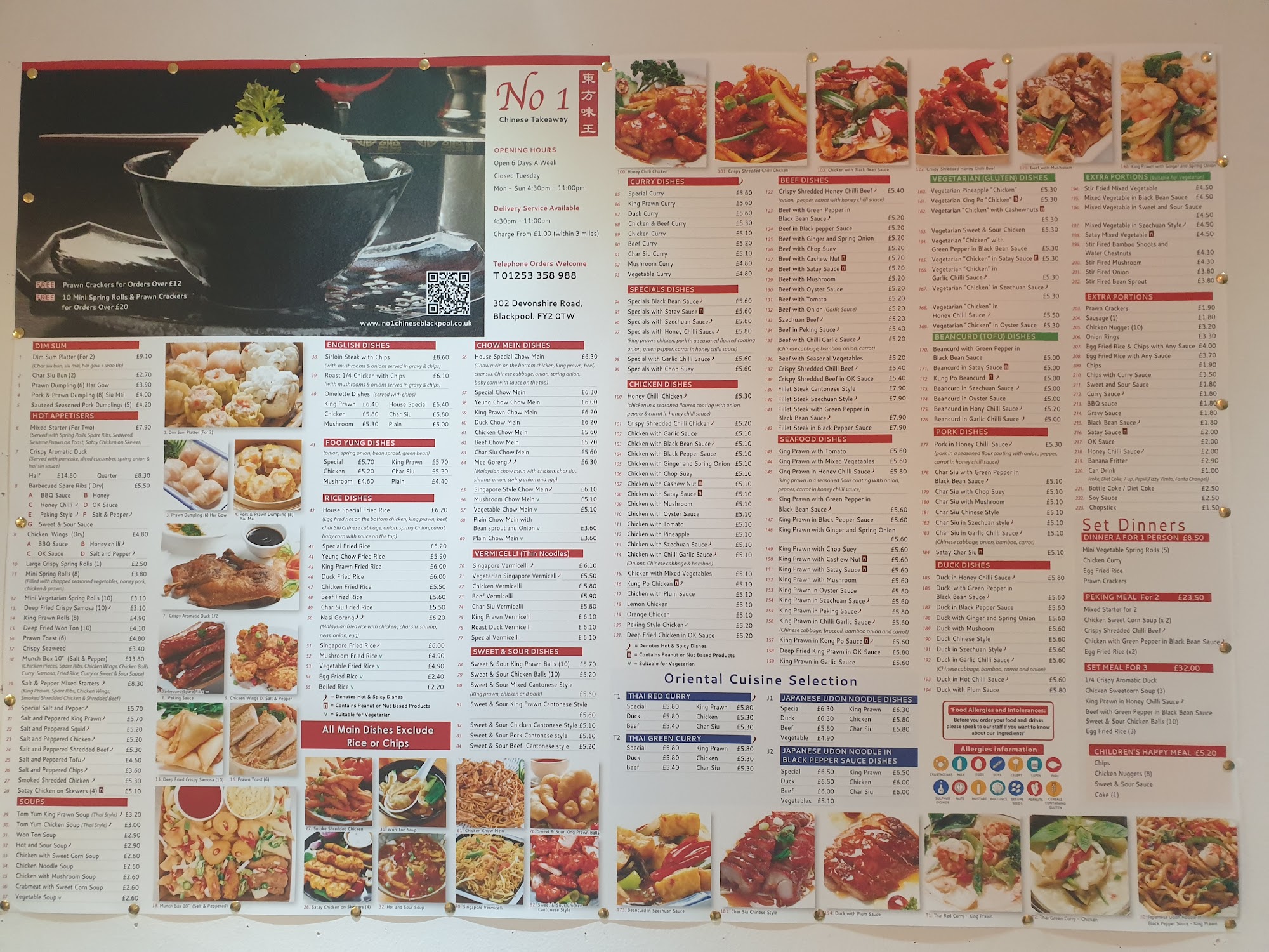 No.1 Chinese Takeaway Blackpool, Lancashire FY2 0TW - Menu, Reviews (63 ...