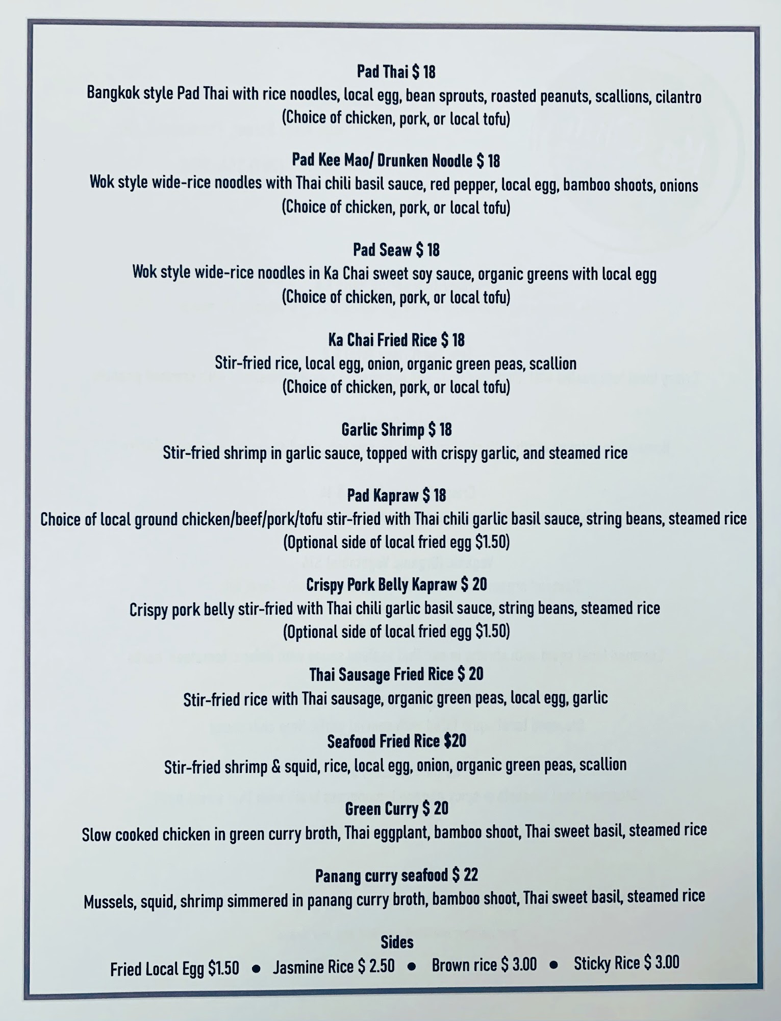 Ka Chai Thai Street Food, Thomaston - Menu, Reviews (106), Photos (29 ...