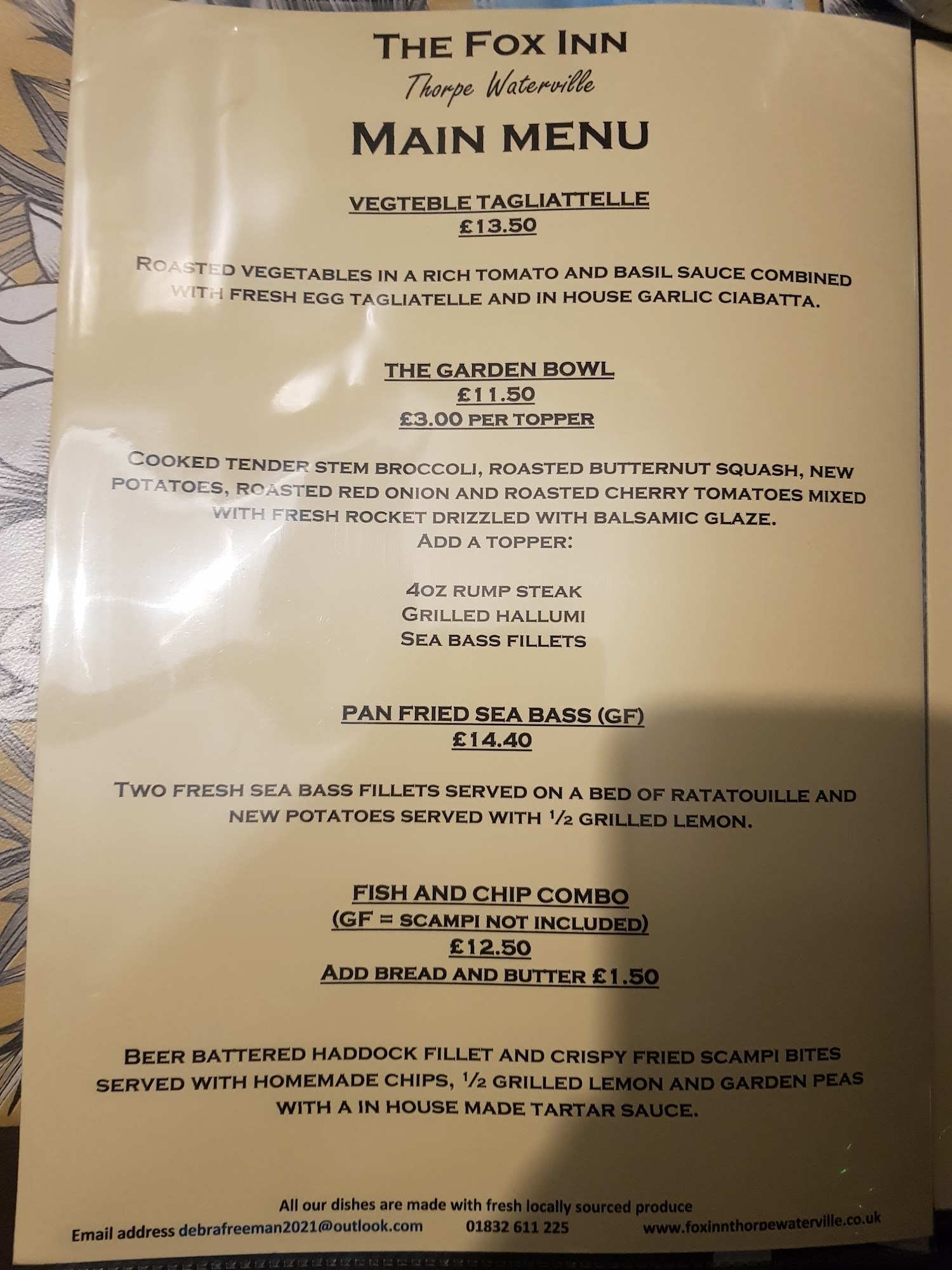 The Fox Inn Thorpe waterville Titchmarsh, Northamptonshire NN14 3ED ...