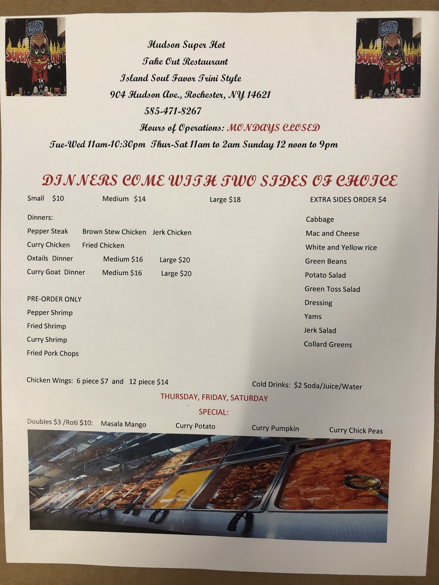 Hudson Super Hot Caribbean, Rochester - Menu, Reviews (39), Photos (25 ...