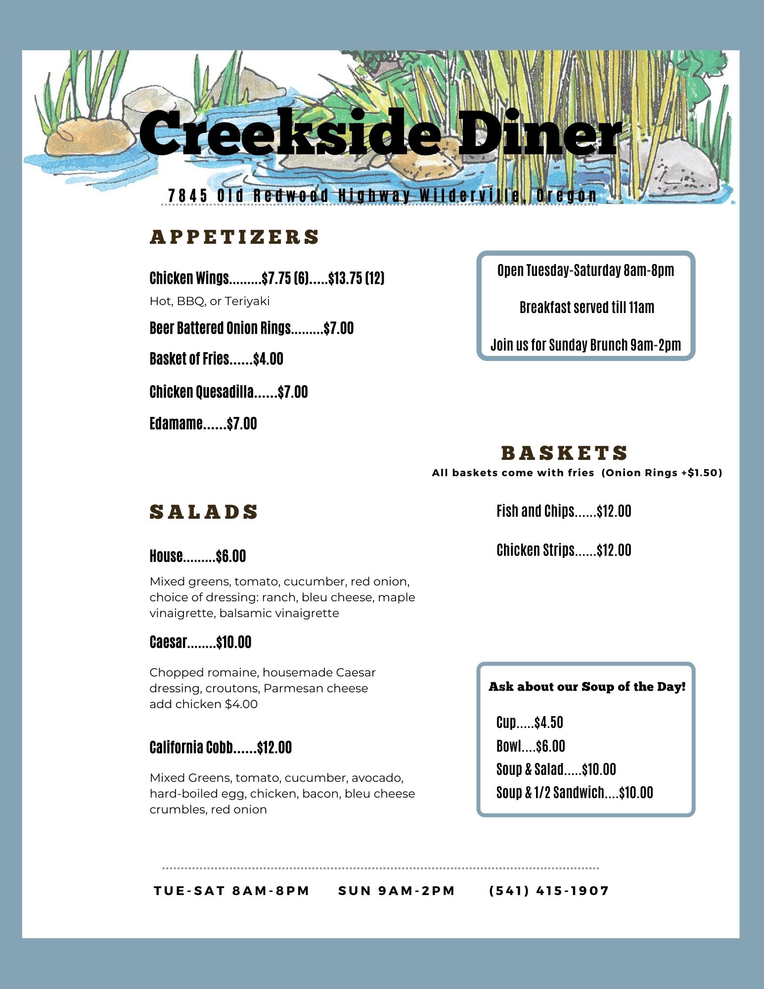 Creekside Diner, Wilderville - Menu, Reviews (20), Photos - Restaurantji