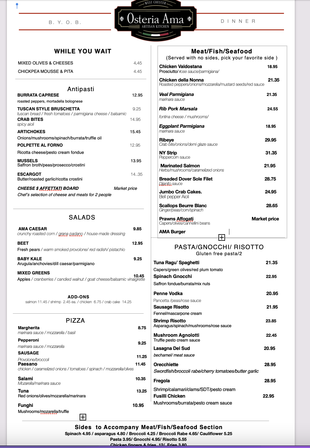 Osteria Ama West Chester, West Chester - Menu, Reviews (344), Photos ...
