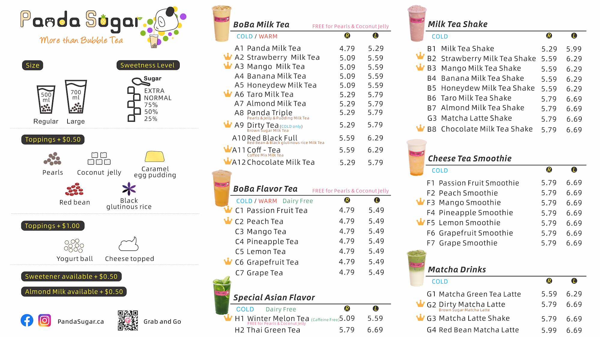 Panda Sugar Bubble Tea, Summerside - Menu, Reviews (16), Photos (32 ...