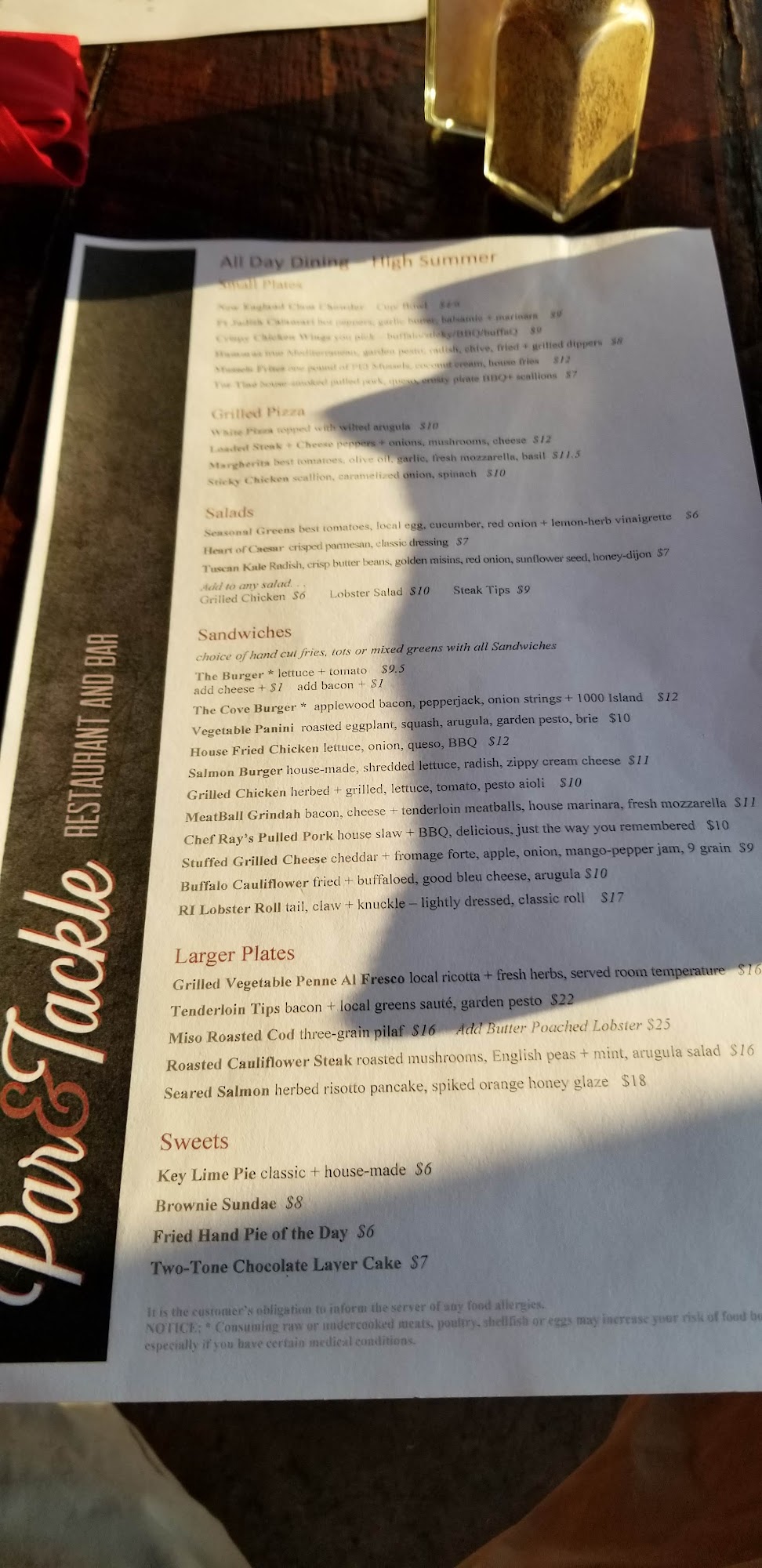 Par And Tackle Restaurant, Warwick - Menu, Reviews (22), Photos (21 ...