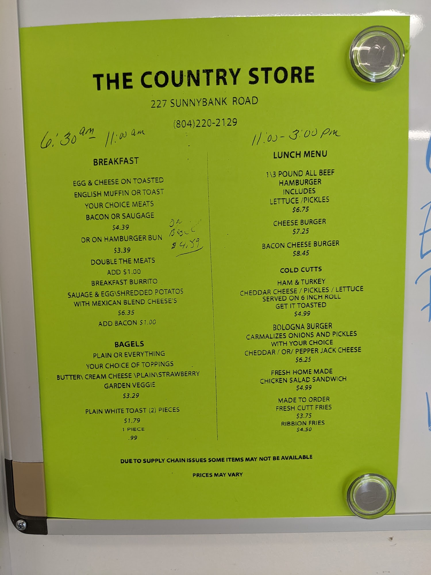 The Country Store, Reedville - Menu, Reviews (18), Photos (12 ...