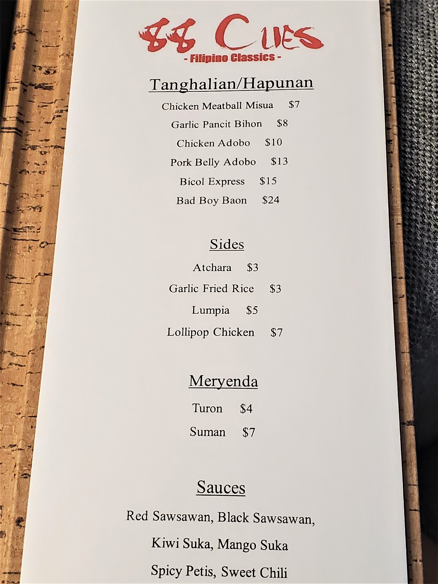 88 Cues - Filipino Classics, Seattle - Menu, Reviews, Photos (27 ...