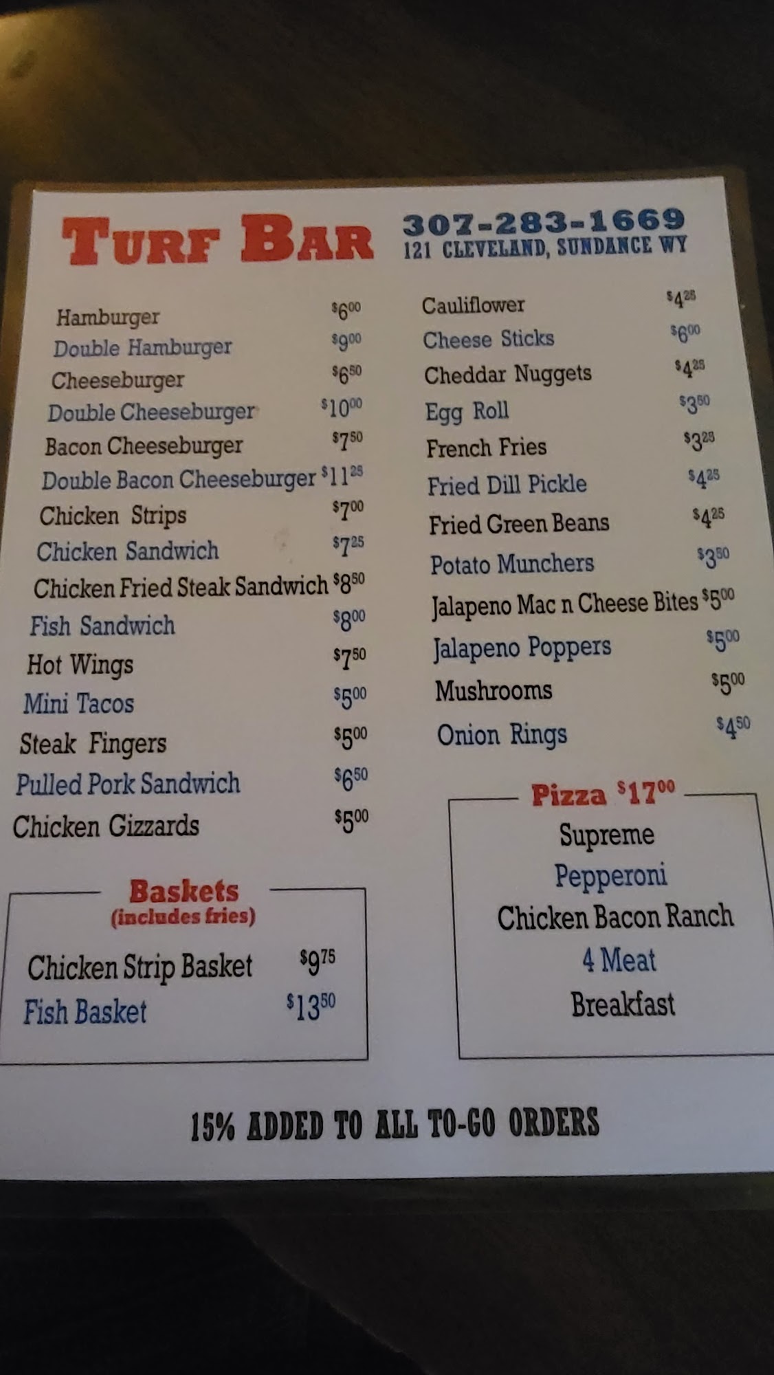 Turf Bar & Lounge, Sundance - Menu, Reviews (79), Photos (19 ...